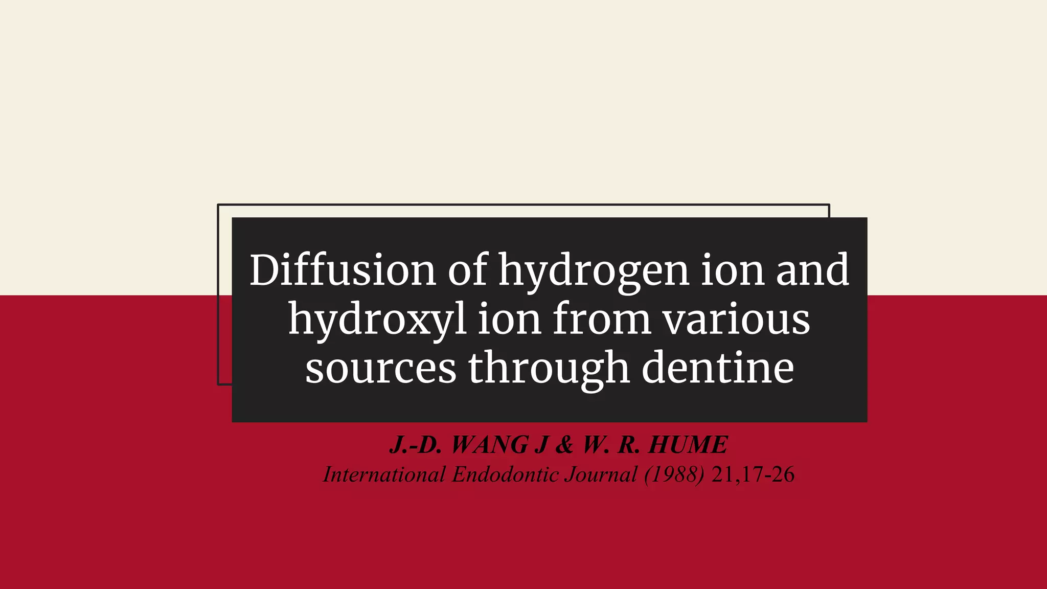 JOURNAL CLUB: Diffusion of hydrogen ion and hydroxyl ion from various ...