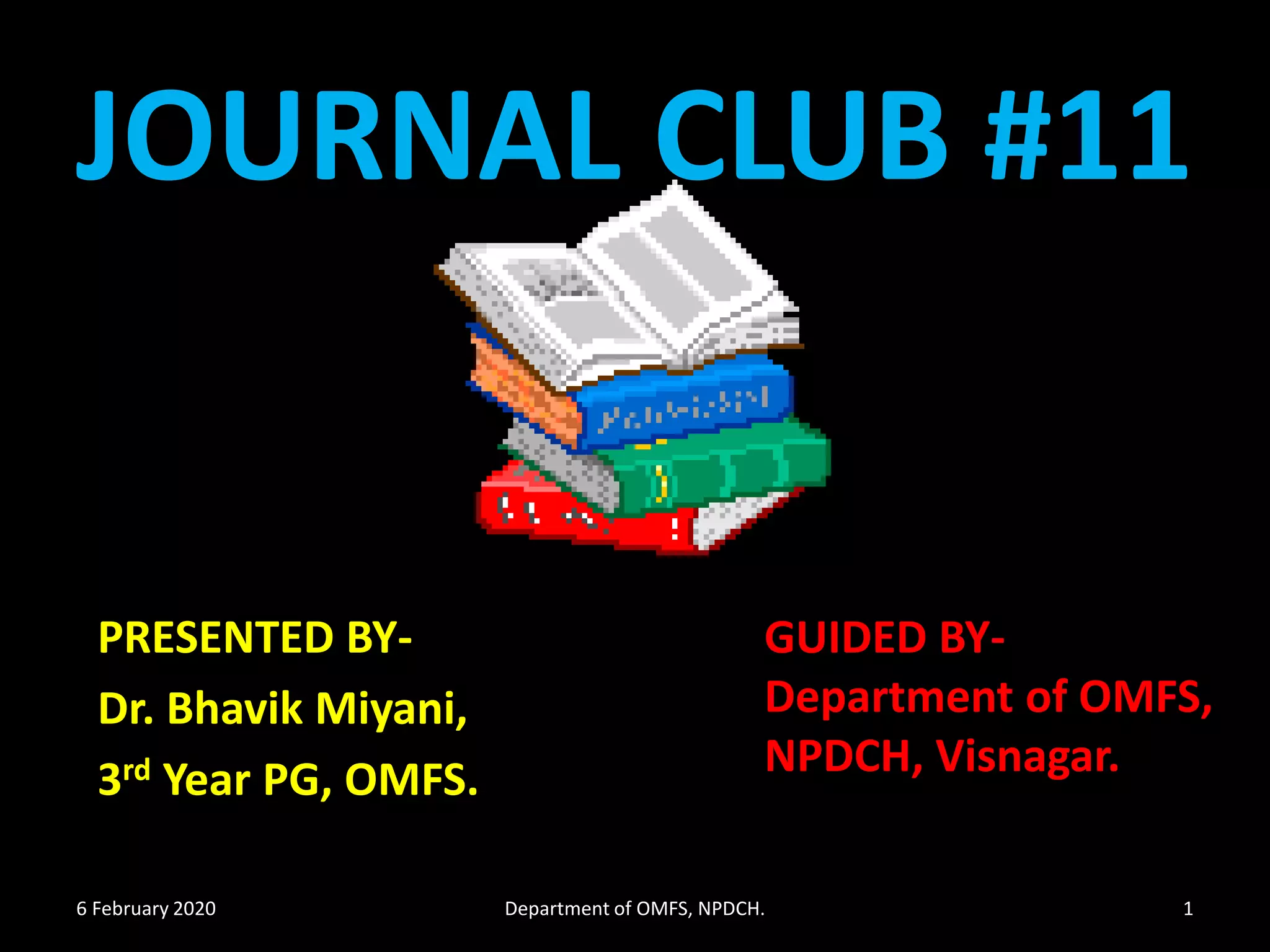 Journal Club New protocol to prevent TMJ reankylosis and potentially ...