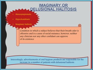 Halitosis - Dr Sanjana Ravindra | PPTX