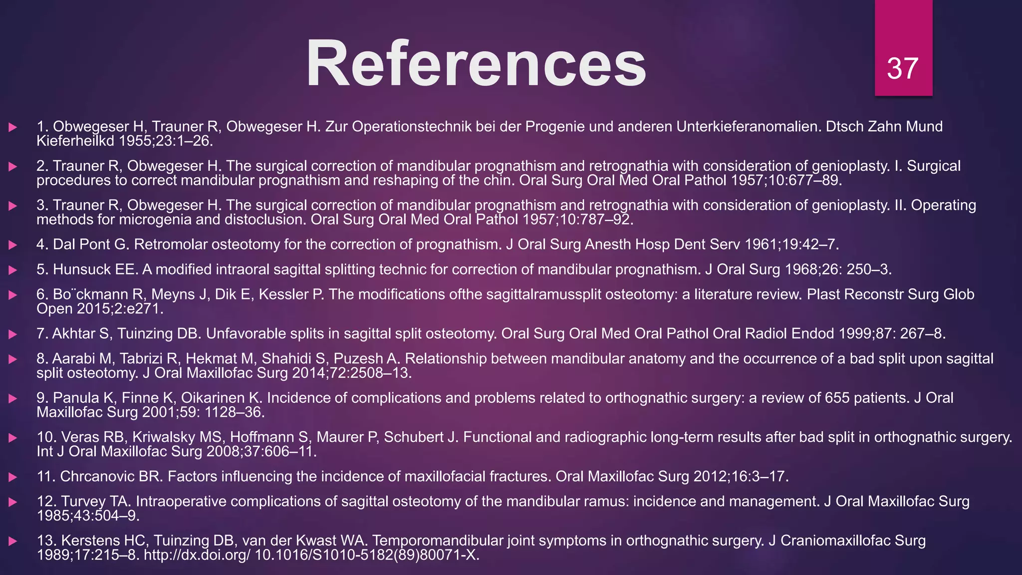 Journal Club Bad splits in bilateral sagittal split osteotomy ...