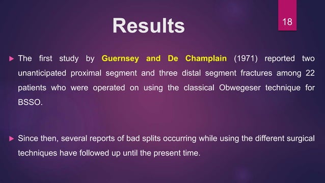 Journal Club Bad splits in bilateral sagittal split osteotomy ...
