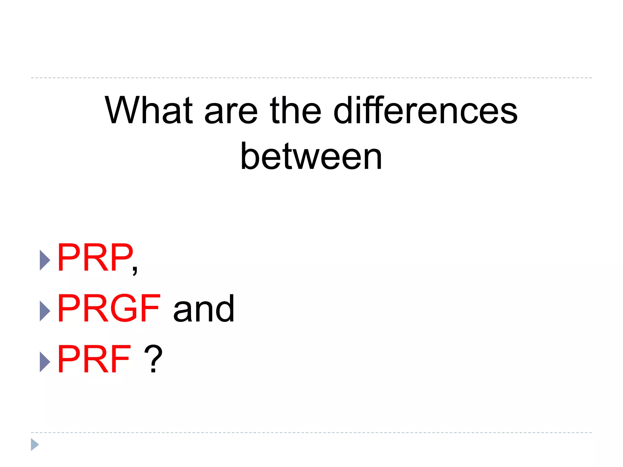Introduction to Platelet Rich Fibrin (PRF) and its uses in Dentistry | PPTX