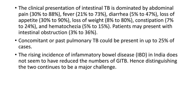 Abdominal Tuberculosis Diagnosis and Management | PPTX