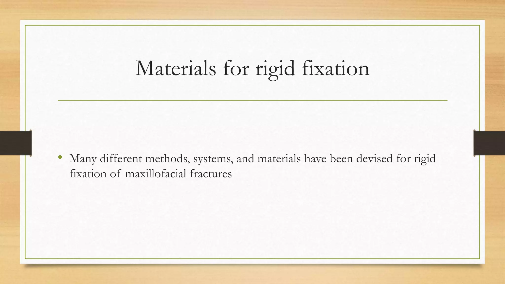 Concepts of Rigid Fixation in Facial Fractures | PPT