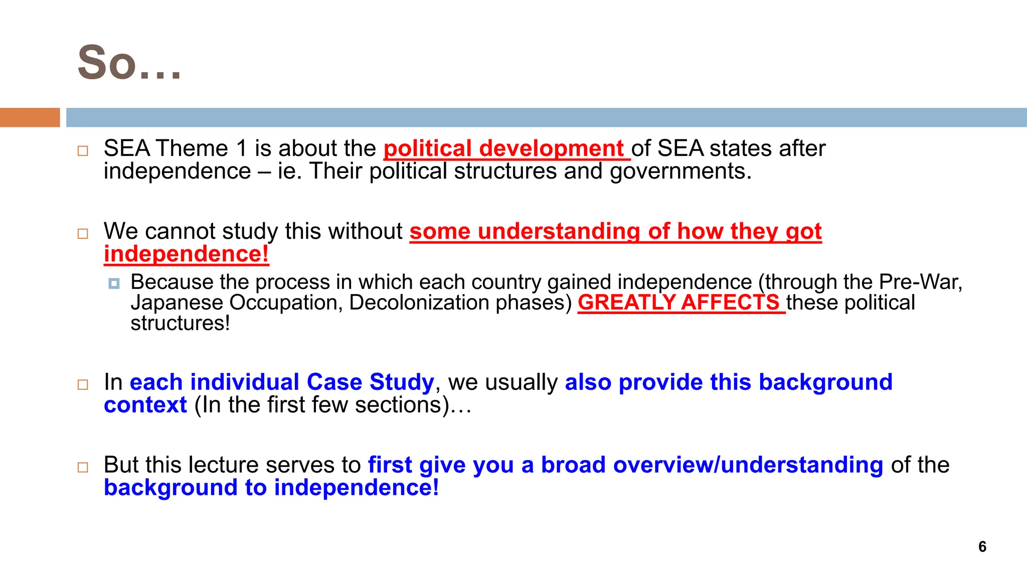 JC1 SEA introduction to themes and topics | PPT