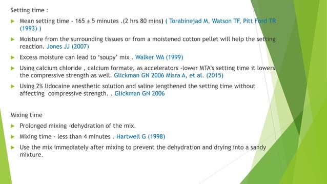 MTA USE IN PEDIATRIC DENTISTRY: LITERATURE REVIEW | PPTX | Dental ...