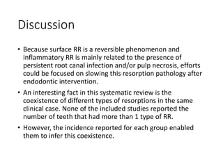 incidence of root resorption; Journal club | PPT