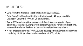 A machine learning risk prediction model for acute peripartum ...