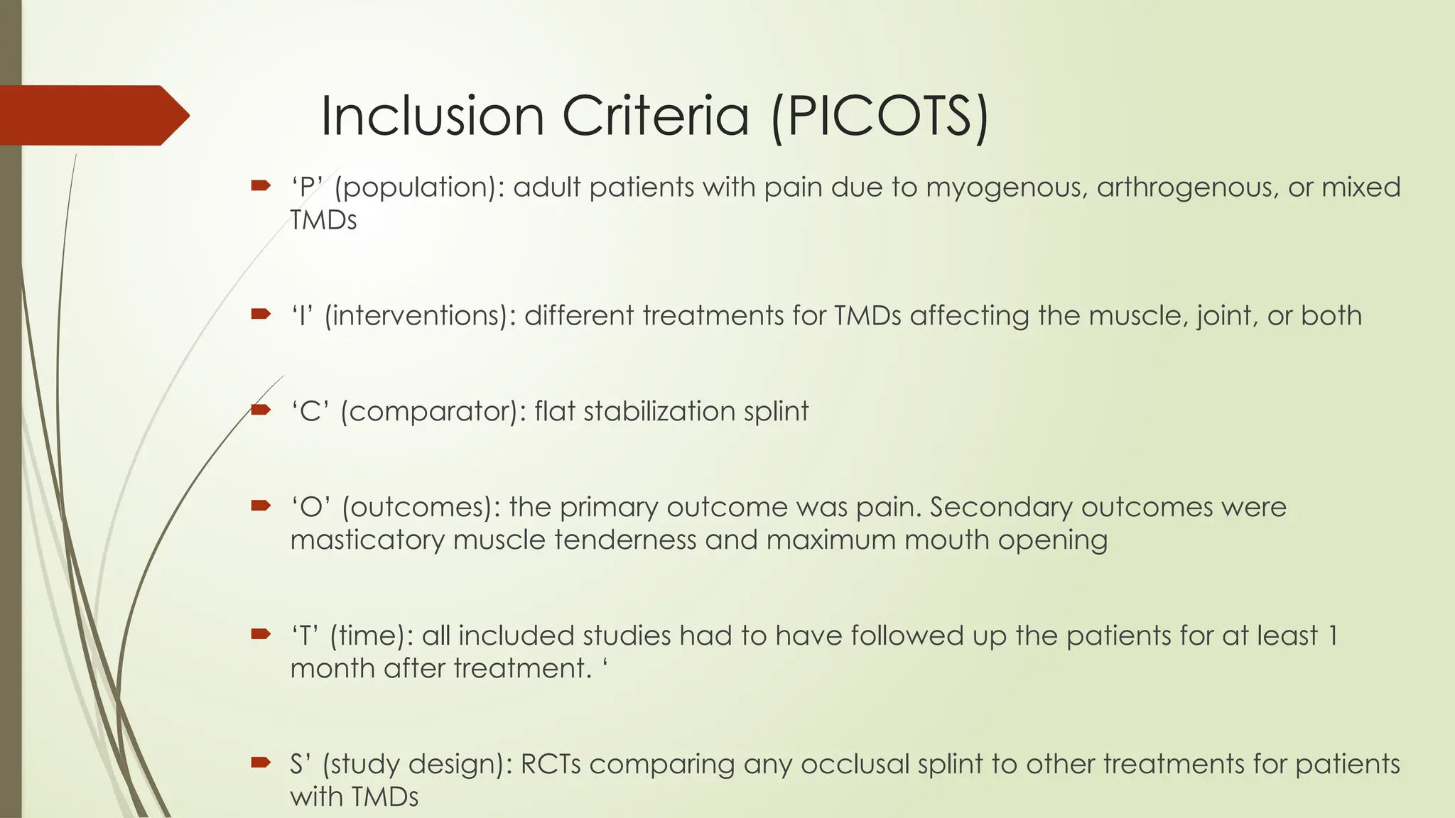 occlusal splint in the management of TMD disorders | PPTX