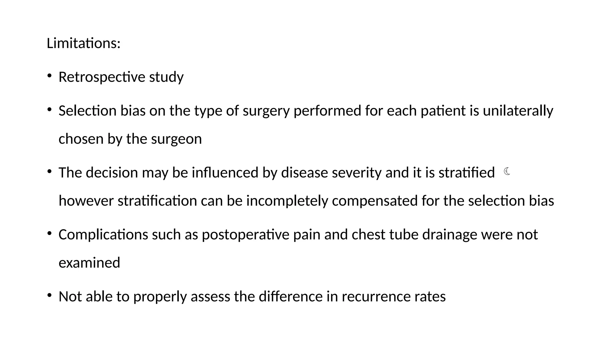 recurrence of primary spontaneous pneumothorax following bullectomy ...