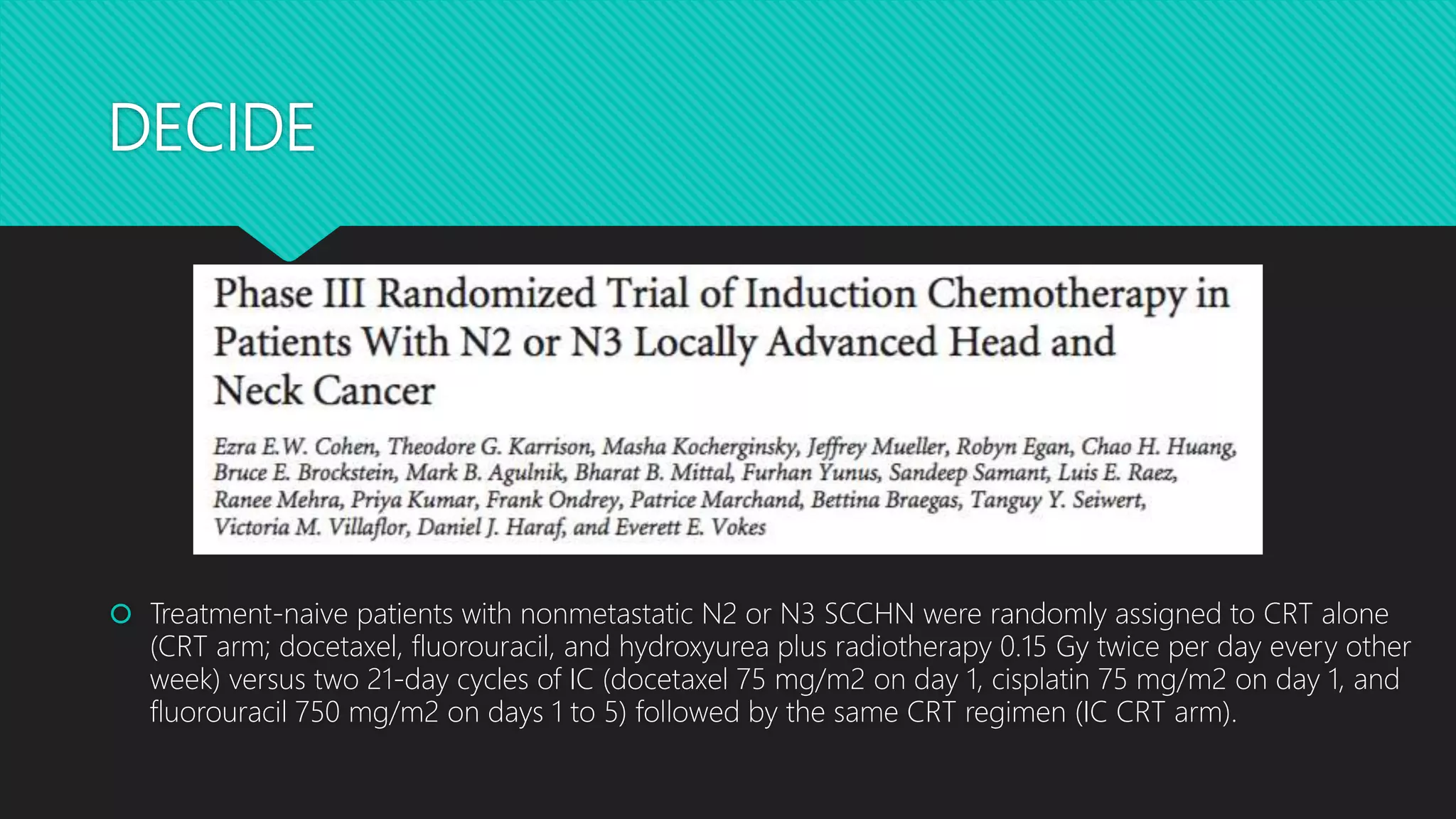 NACT in Head and Neck cancer | PPTX
