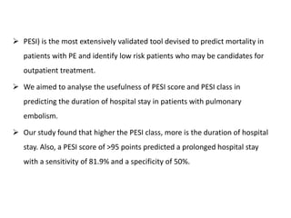 Predictors of prolonged hospital stay in patients with Acute pulmonary ...