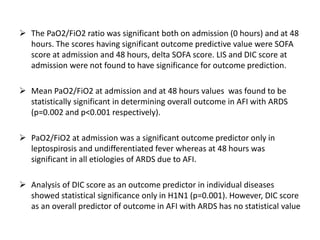 Predictors of Outcome in Acute Respiratory Distress Syndrome with Acute ...