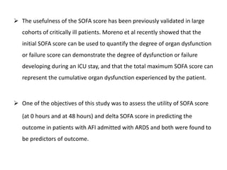 Predictors of Outcome in Acute Respiratory Distress Syndrome with Acute ...