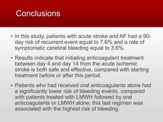 Early recurrence and cerebral bleeding in patients with acute ischemic ...