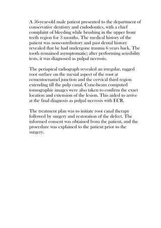 JC 2 ECR external cervical resorption in adult tooth | DOCX