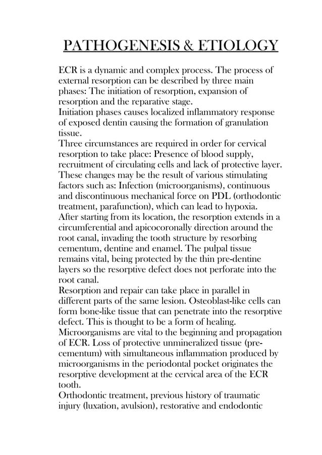 JC 2 ECR external cervical resorption in adult tooth | PDF | Free Download