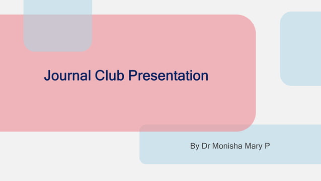 Journal club presentation - case control study | PPTX