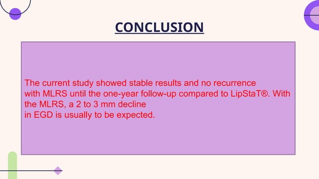 JC on modified lip reposition technique in EGD | PPT