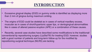 JC on modified lip reposition technique in EGD | PPTX