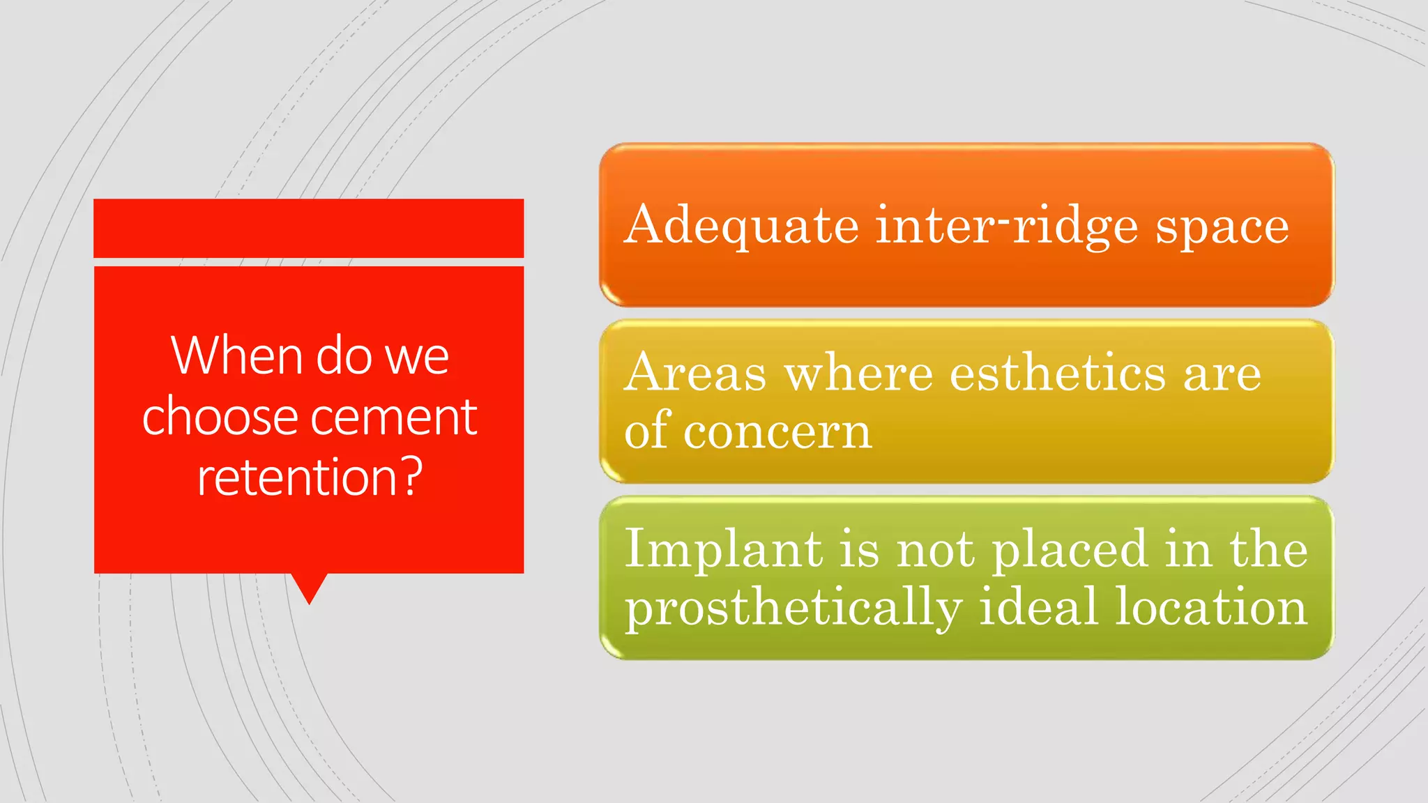 Screw vs cement retained implant prosthesis | PPTX
