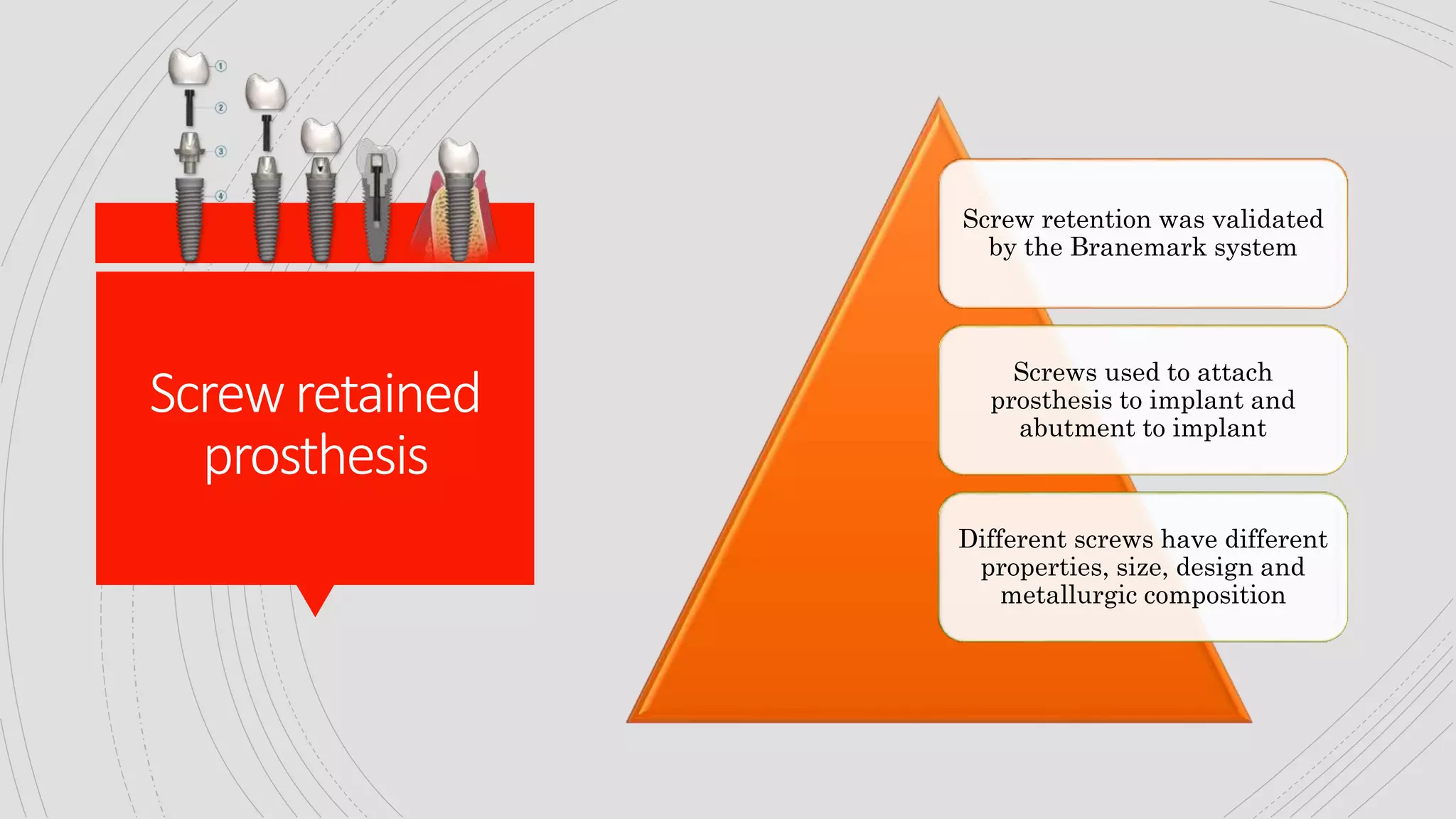 Screw vs cement retained implant prosthesis | PPTX