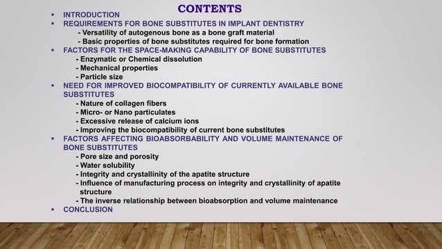 bone grafts and substitutes | PPTX