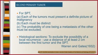 oral field cancerization - Dr Sanjana Ravindra | PPTX