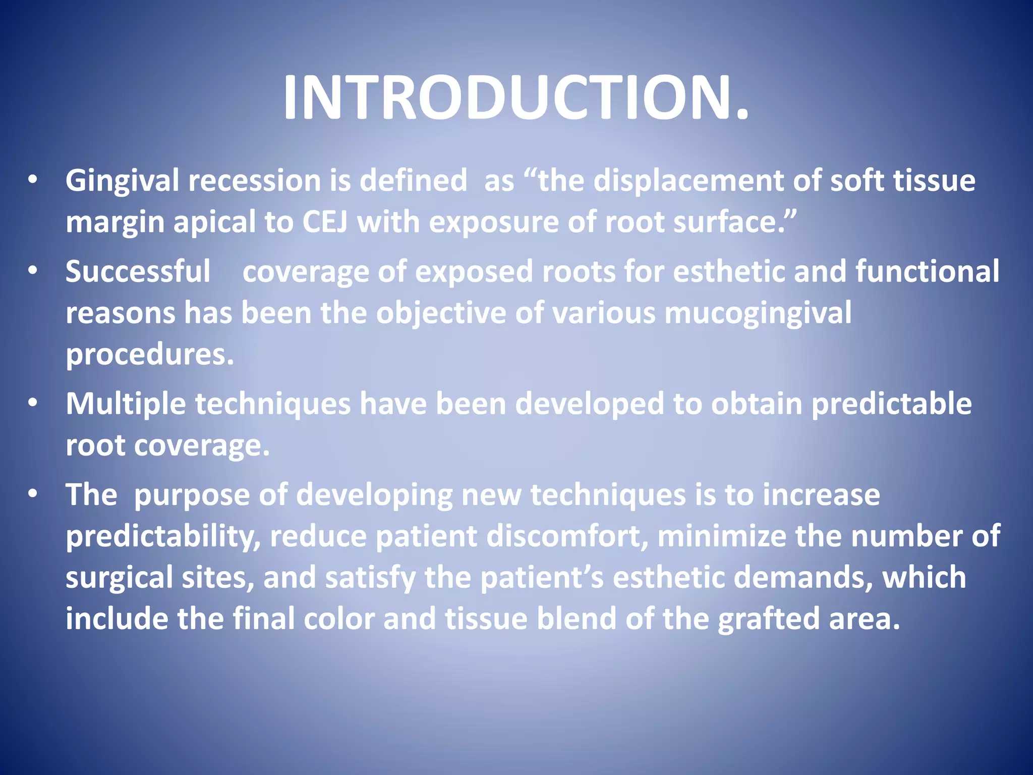 Multiple Gingival Recession Defects | PPTX