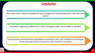 Master apical file size – smaller or larger: a systematic review of ...