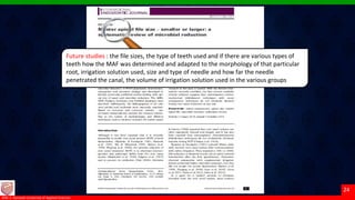 Master apical file size – smaller or larger: a systematic review of ...