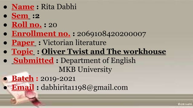 Oliver Twist and The Workhouse | PPTX | Books and Literature