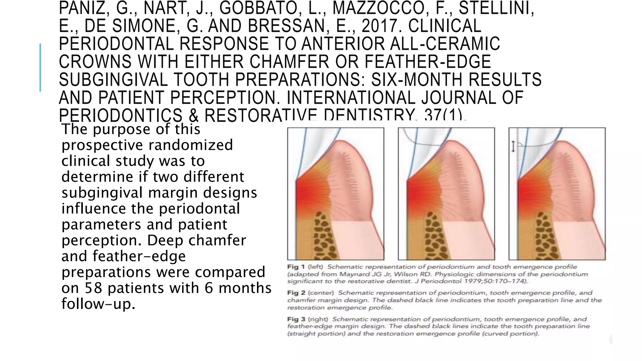JOURNAL CLUB PRESENTATION IN PROSTHODONTICS on biologically oriented ...