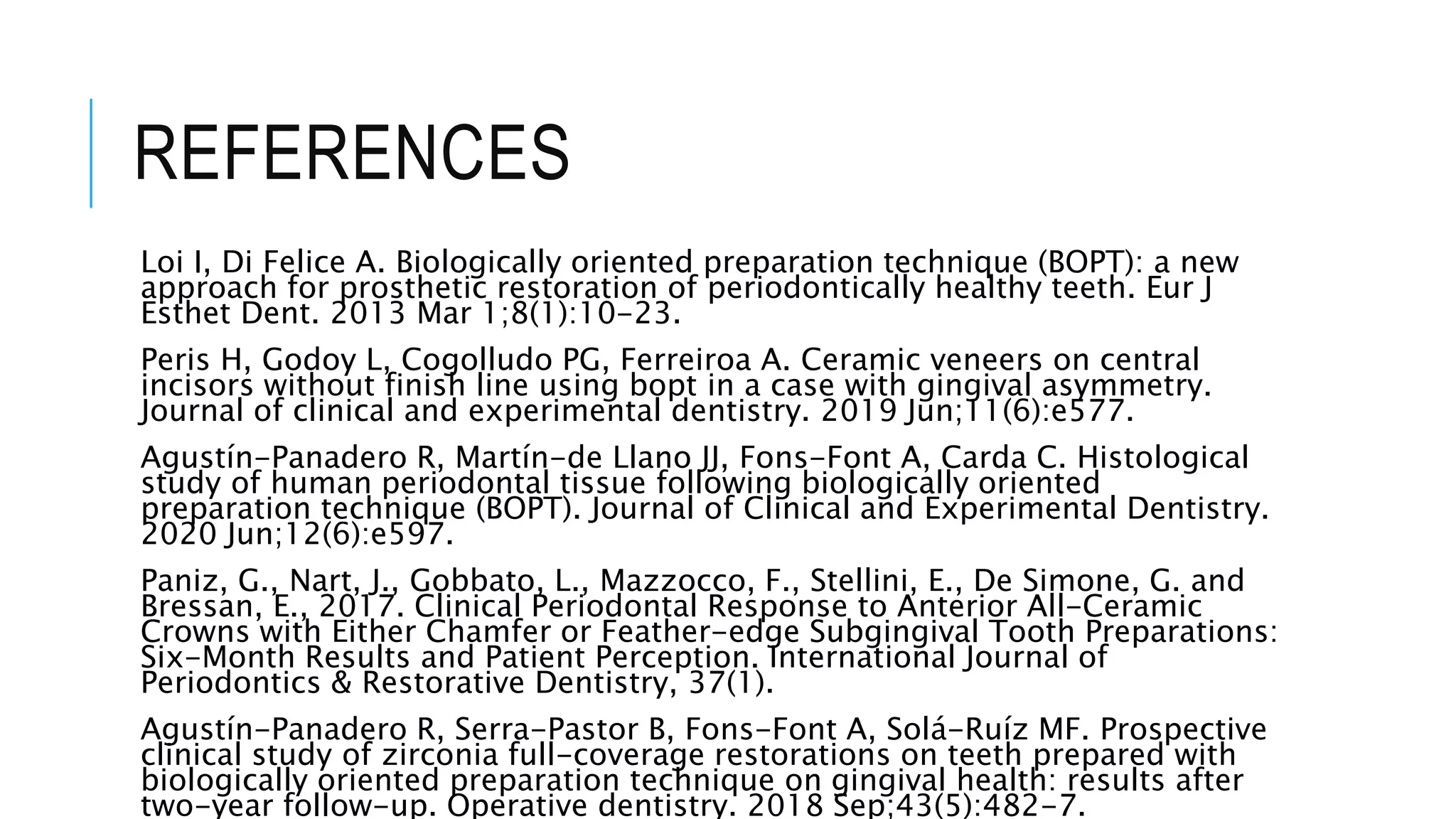 JOURNAL CLUB PRESENTATION IN PROSTHODONTICS on biologically oriented ...