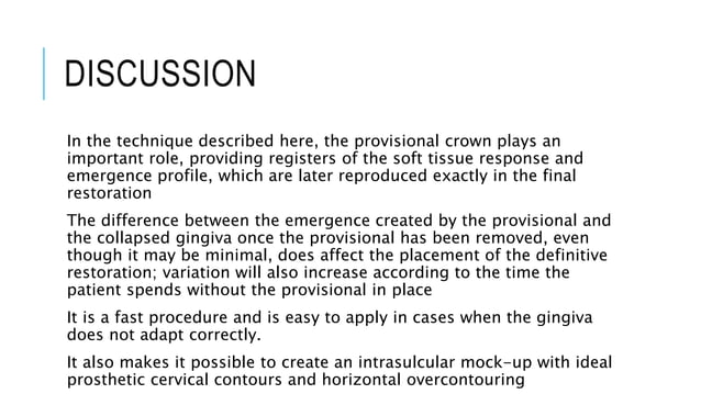 JOURNAL CLUB PRESENTATION IN PROSTHODONTICS on biologically oriented ...