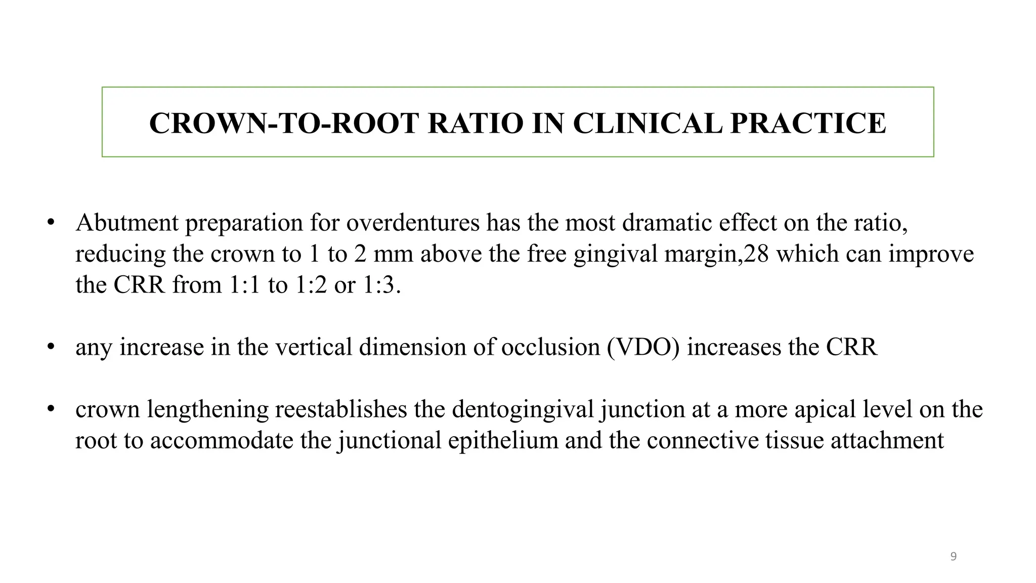 prosthodontic concept of crown to root ratio.pptx