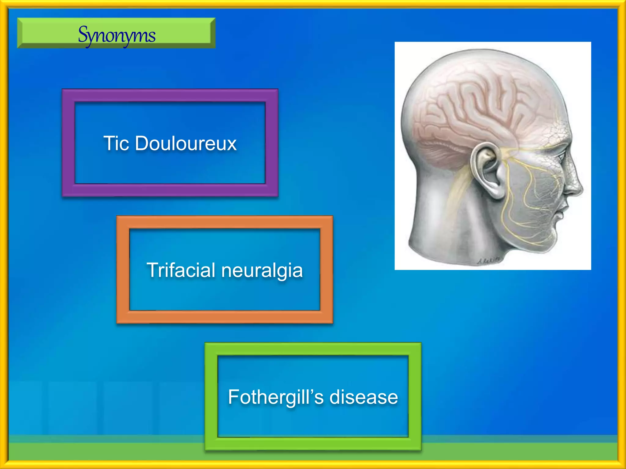 Trigeminal neuralgia - Dr Sanjana Ravindra | PPTX | Brain and Nervous ...