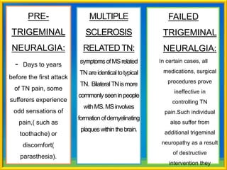 Trigeminal neuralgia - Dr Sanjana Ravindra | PPTX