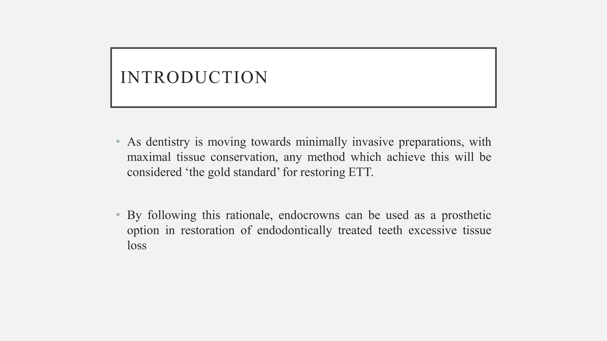 ENDOCROWNS AN INNOVATIVE APPROACH, INDICATION AND ADVANTAGES ...