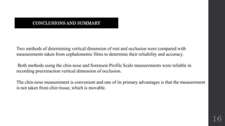 clinical measurement and evaluation of vertical dimension.pptx