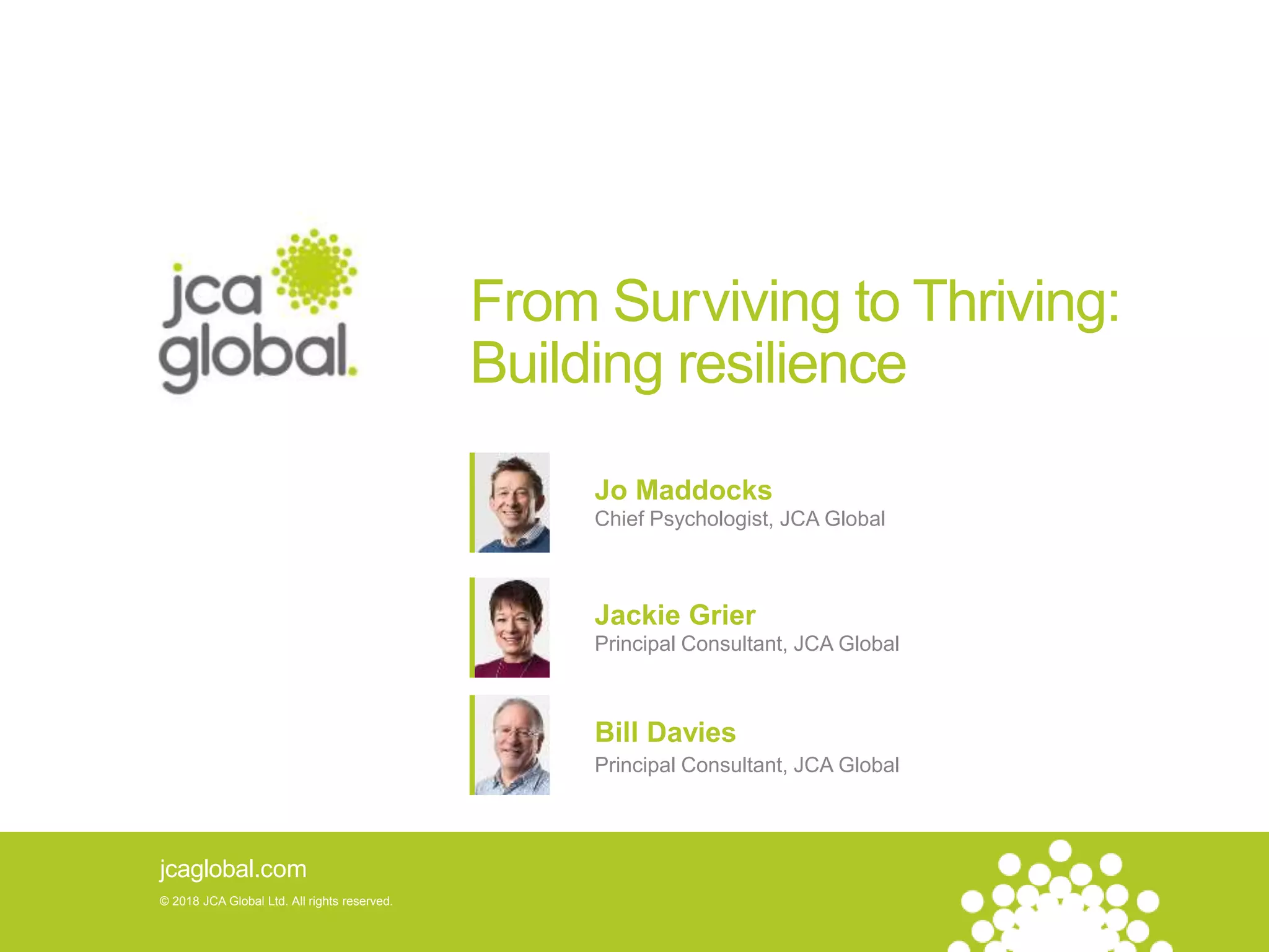 Webinar: From Surviving to Thriving - Building Resilience | PPTX