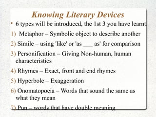 Jc A - Literary devices | PPT