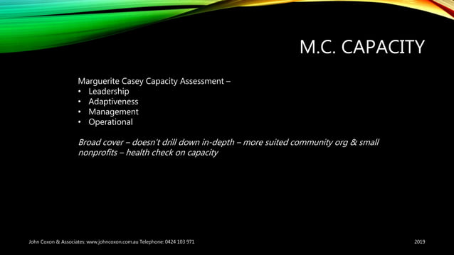 'Building Blocks' assessing capacity & capabilities in nonprofit orgs | PPT