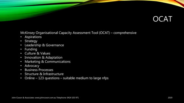 'Building Blocks' assessing capacity & capabilities in nonprofit orgs | PPT