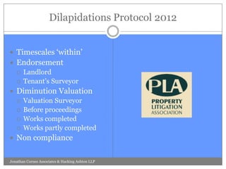 Jonathan Cornes Associates & Hacking Ashton Dilapidations Presentation ...