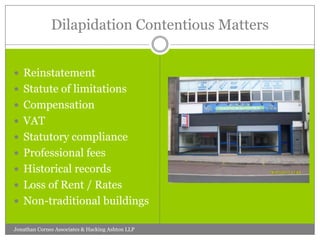 Jonathan Cornes Associates & Hacking Ashton Dilapidations Presentation ...
