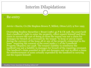 Jonathan Cornes Associates & Hacking Ashton Dilapidations Presentation ...