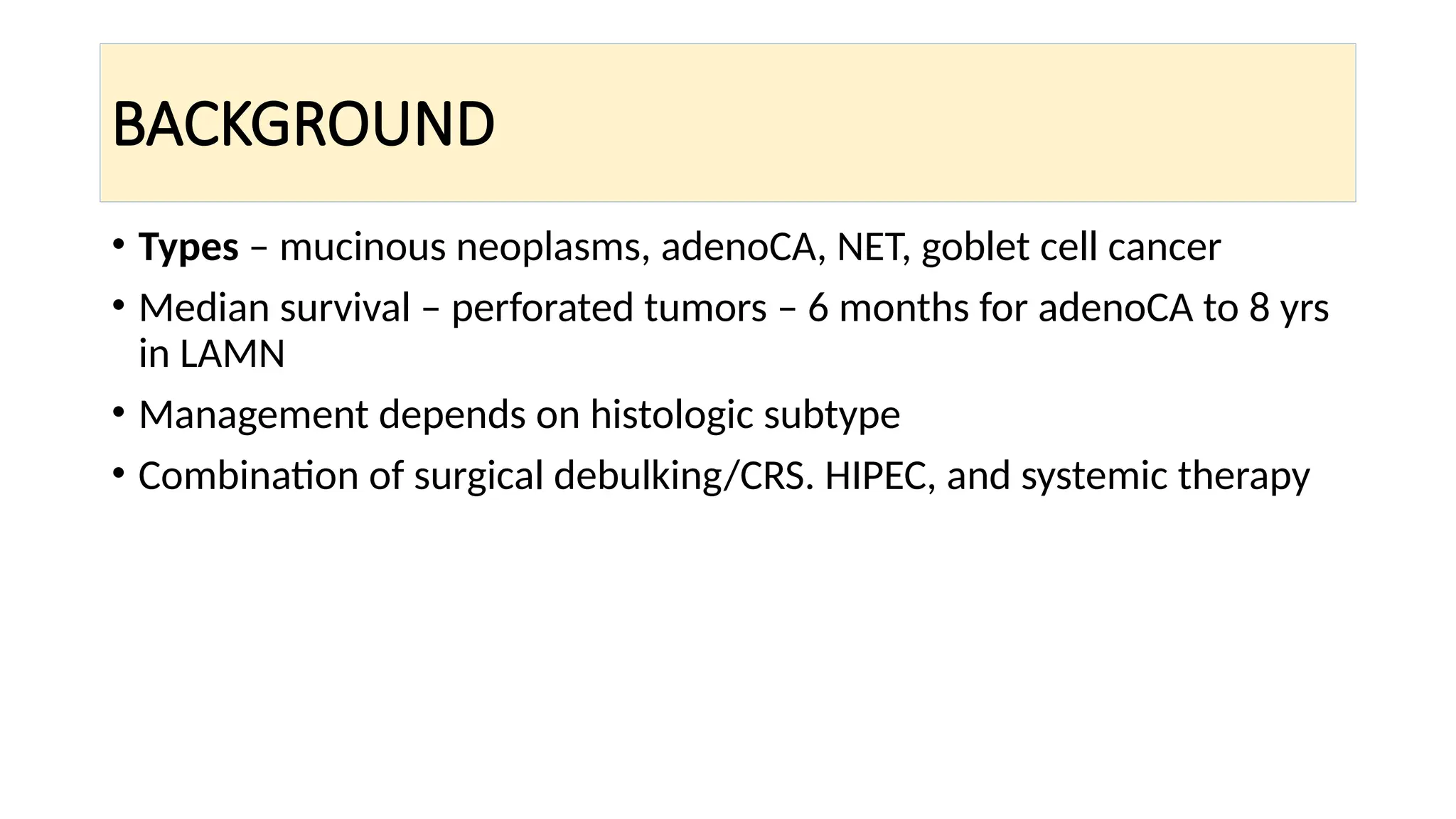 JOURNAL CLUB DISCUSSION ON Appendix MUCINOUS NEOPLASM.pptx | Digestive ...