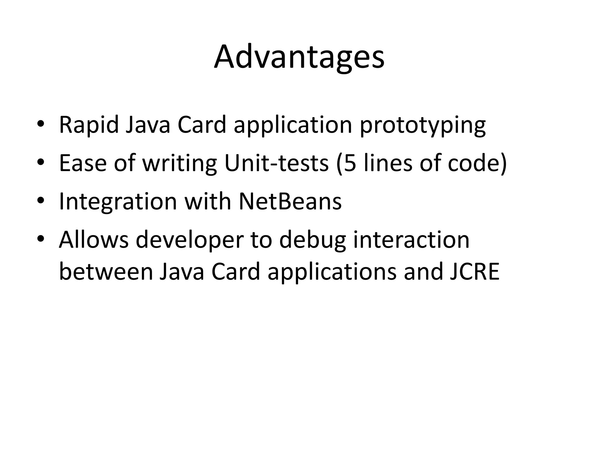 jCardSim - development platform for Java Card Applications | PPTX