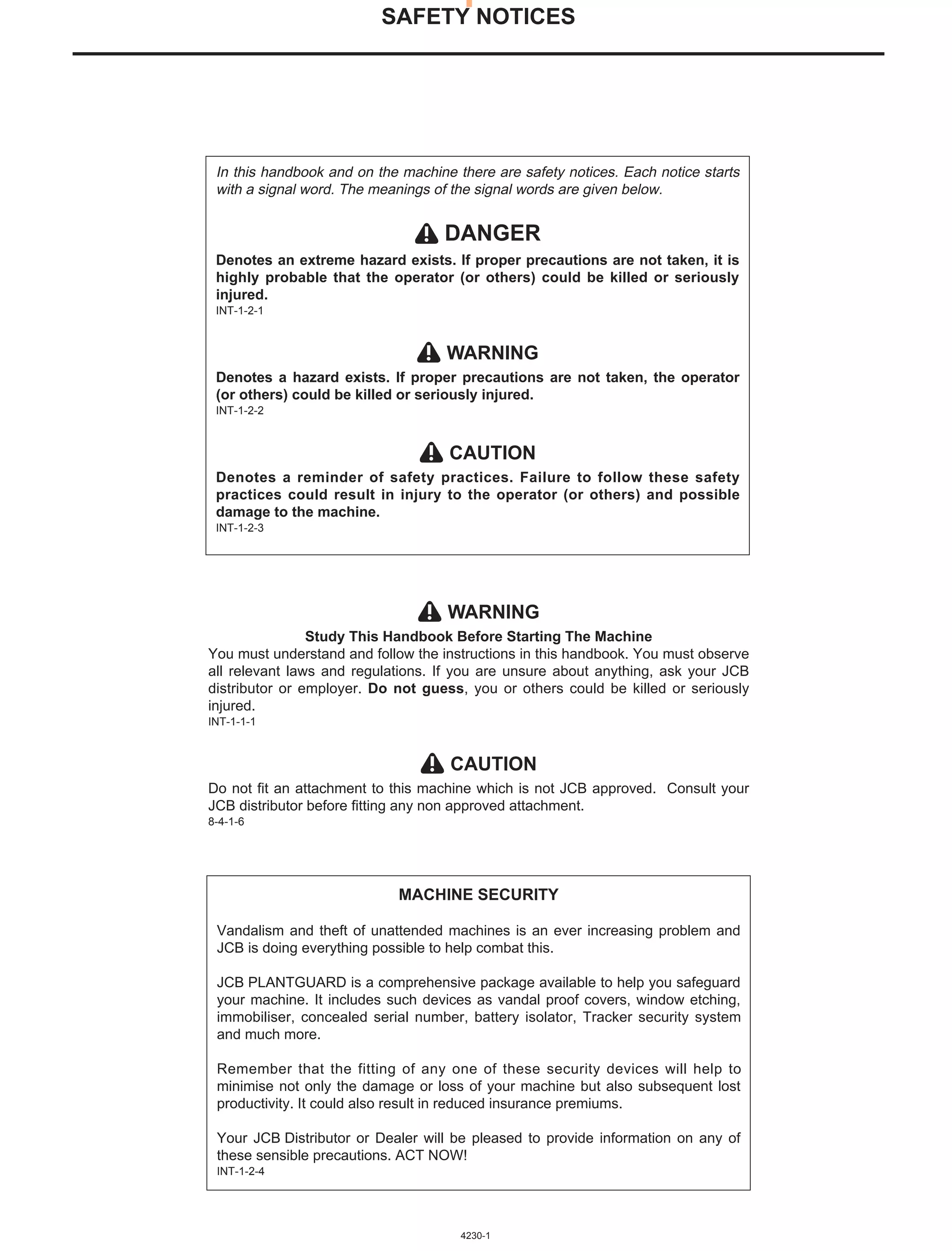 Jcb 1 cx operator manual | PDF